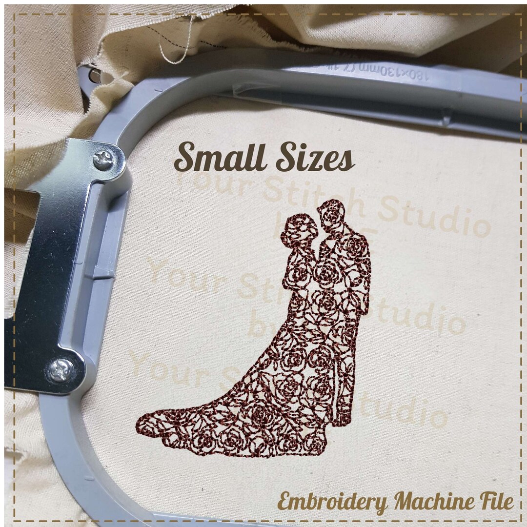 Married Couple-wedding-bride Groom Embroidery- Digital File 2 for ...