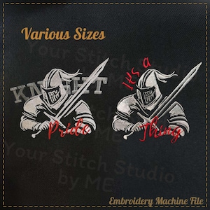 Knight Embroidery Design Set- Mascot School, Embroidery Digital File ...