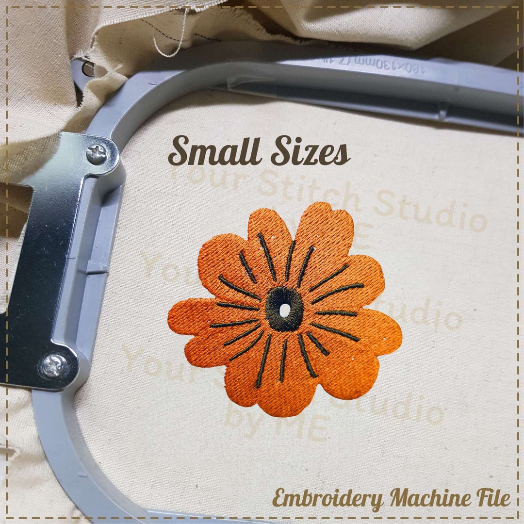 Mini Boho Flower Embroidery Design - Single Flower Embroidery Digital ...