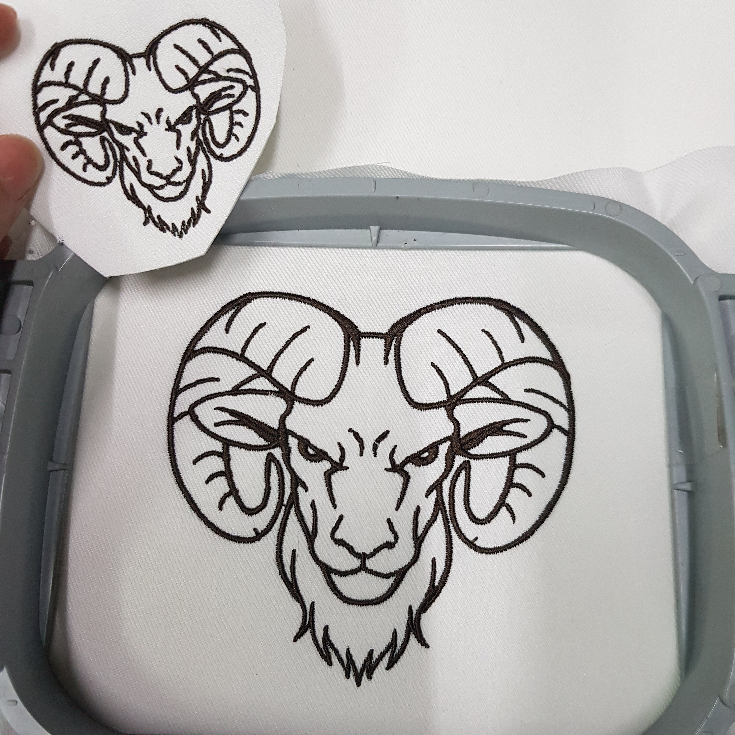 Ram Outline Embroidery Design- Mascot School, Embroidery Digital File ...
