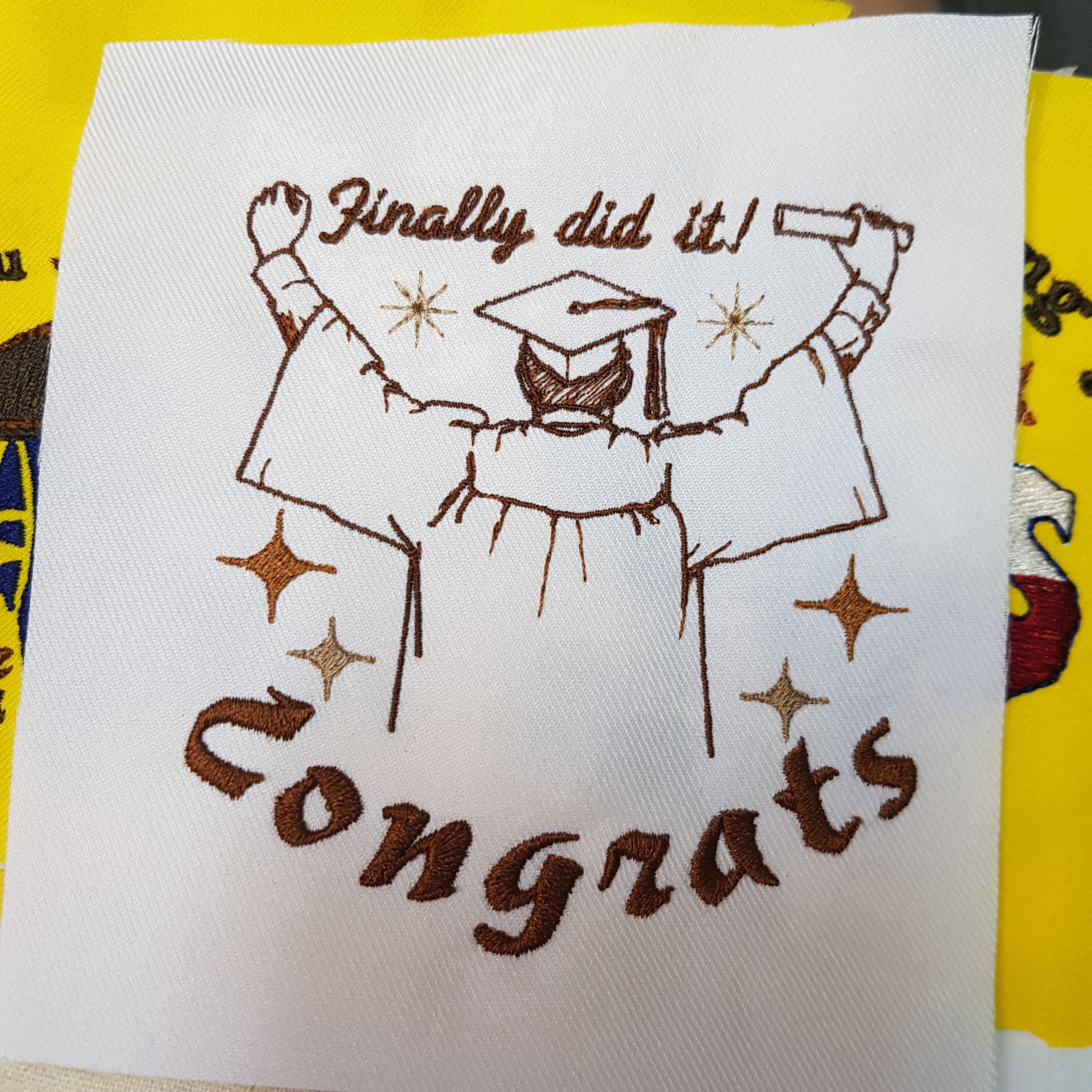 Graduation Embroidery Design Congratulations Man Digital File for ...