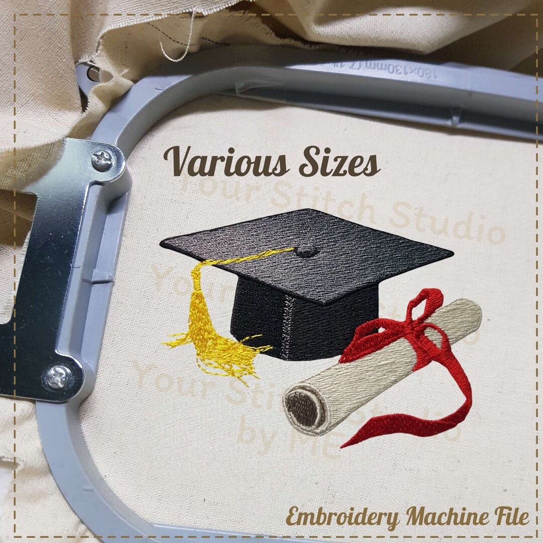 Graduation Embroidery Design - Congratulations Digital File No.02 for ...