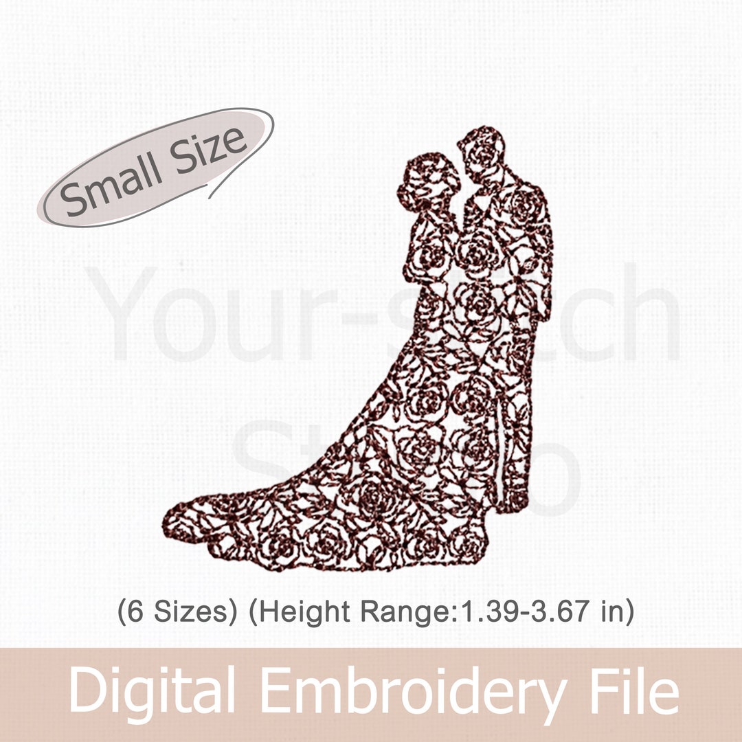 Married Couple-wedding-bride Groom Embroidery Digital File 2 for ...