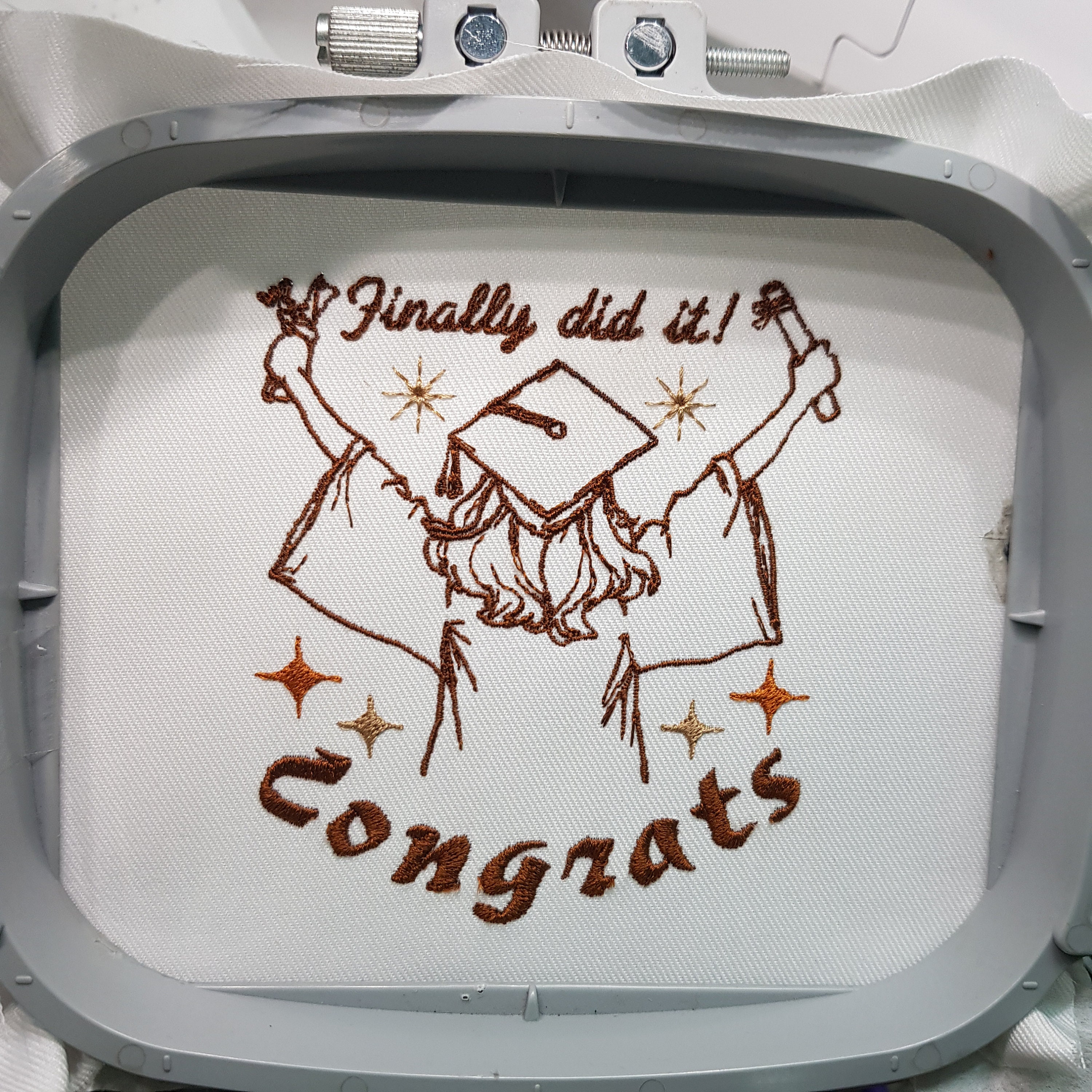 Graduation Embroidery Design Congratulations Girl Digital File for ...