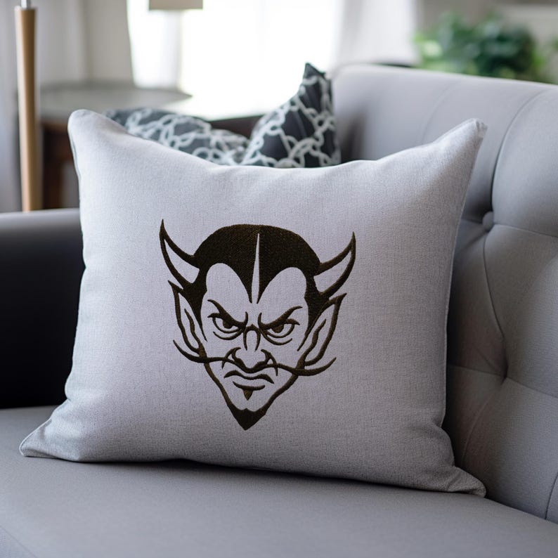 Devil Embroidery Design- Mascot School, Embroidery Digital File for ...