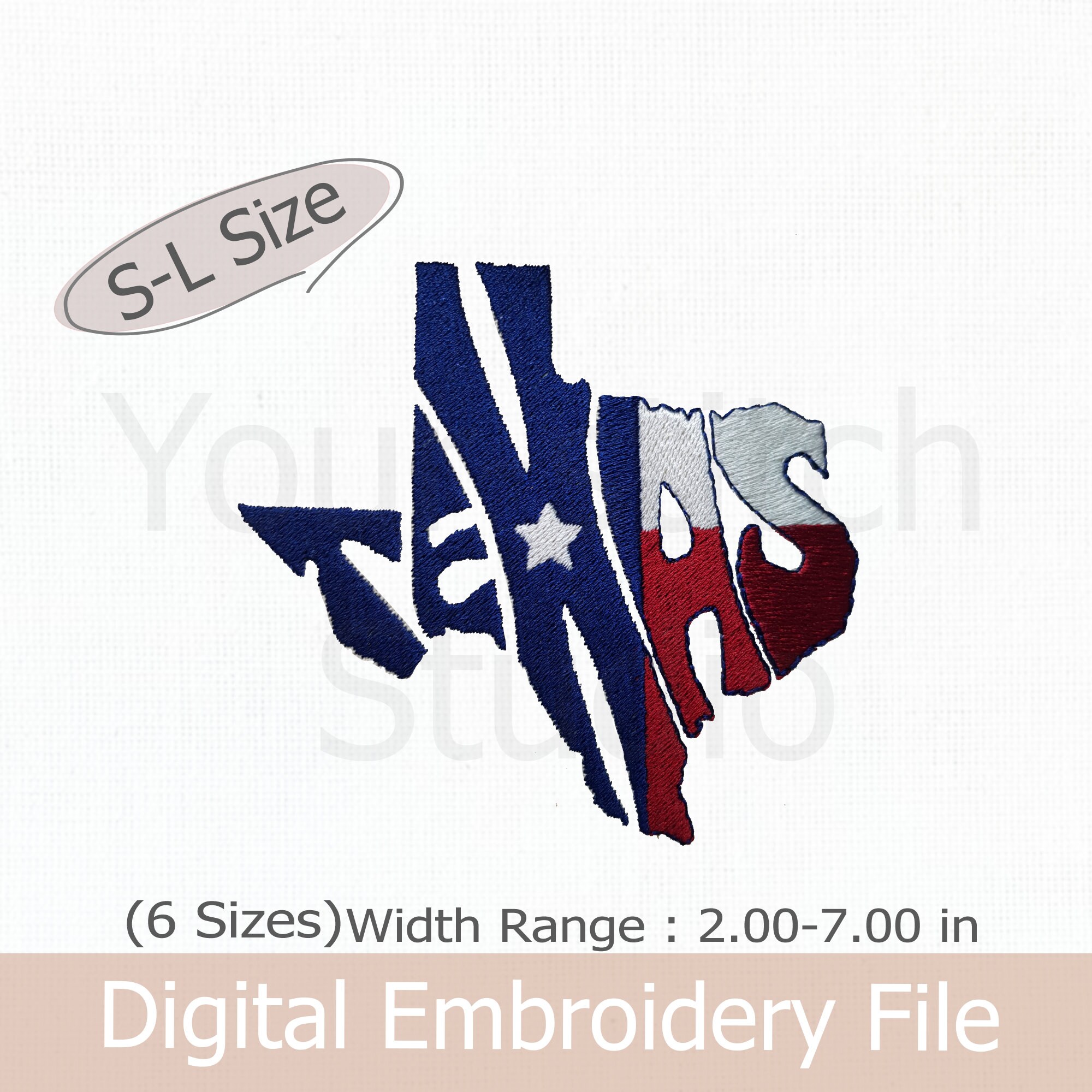 Texas Embroidery Design-texas Map digital File for Embroidery Machine ...