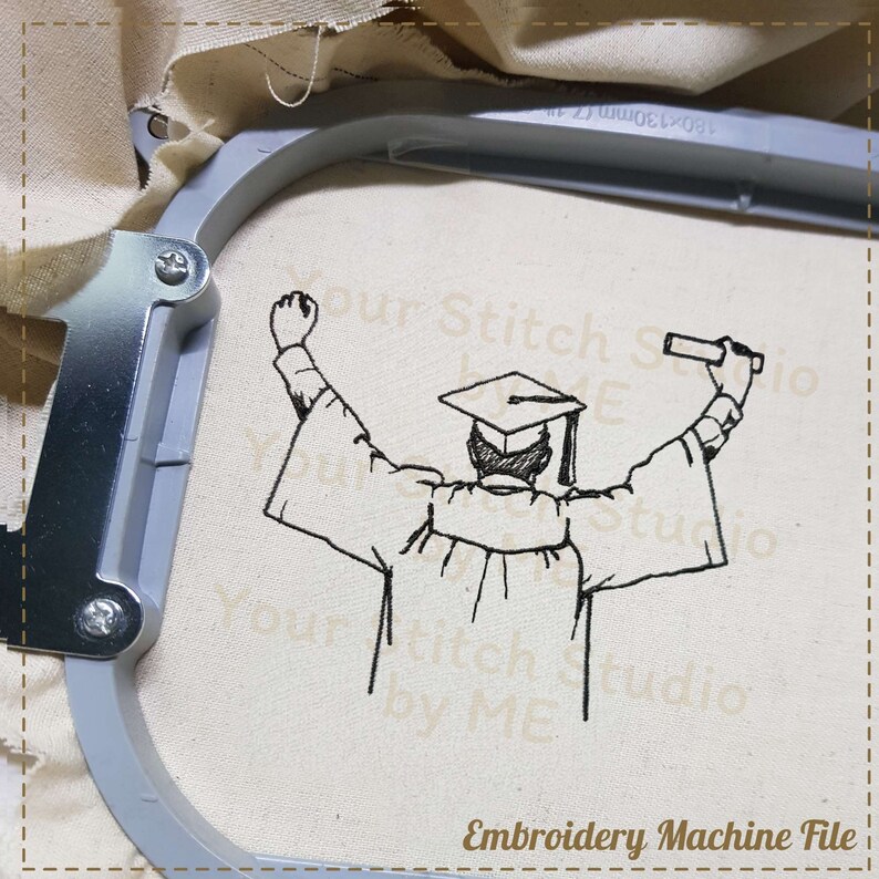 Graduation Embroidery Design Congratulations Man Digital File for ...