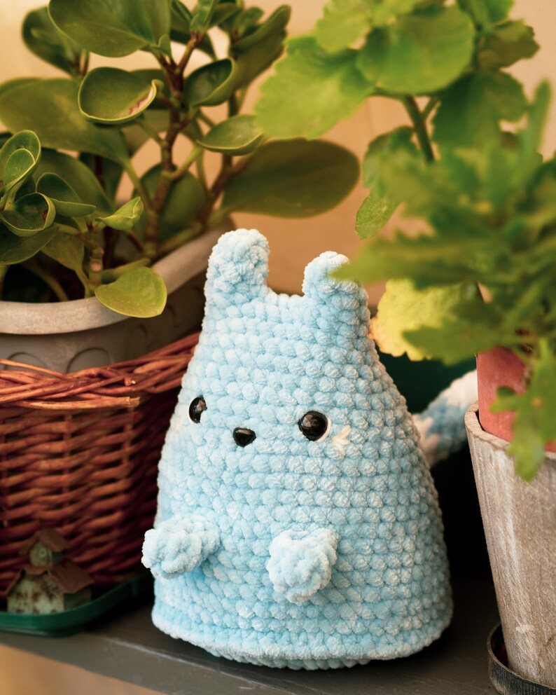 Cute Dumpling Cat Crochet Plushie made to Order - Etsy