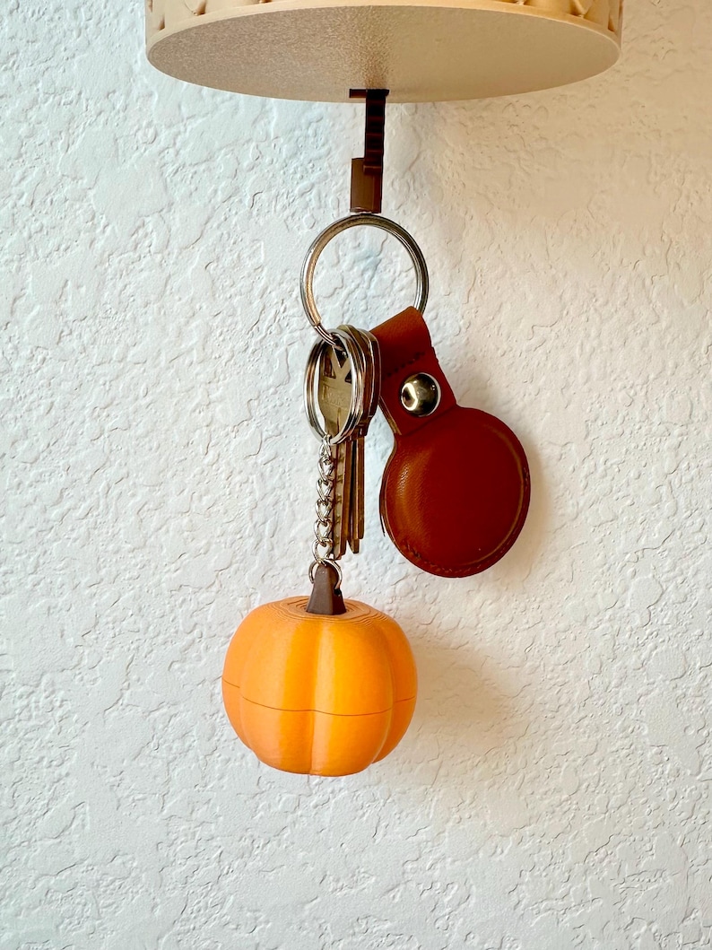 Pumpkin Container Keychain: Portable Pill & Jewelry Box - Forgecore ...