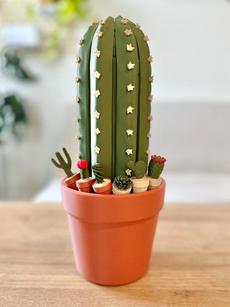 Cactus Chess Set: 3D Printed Magnetic Chess And/or Checker Game Board ...