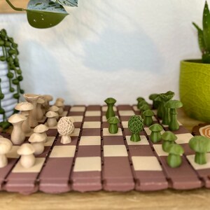 Forest Chess Set Chess Set Chess Board and Pieces 3D Printed Wood Chess ...