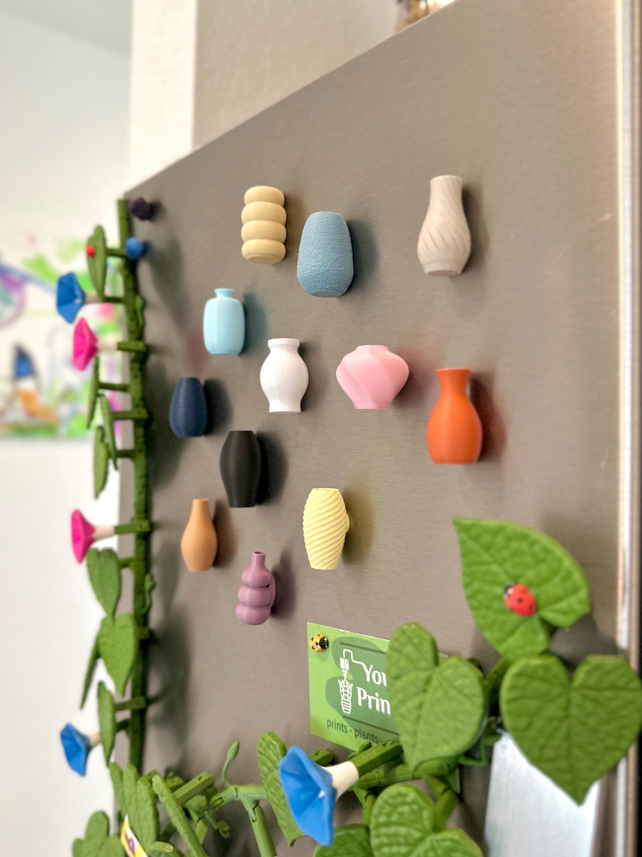 Mini Vase Fridge Magnets: Tiny Wild Flower Dandelion Pots | Mothers Day ...