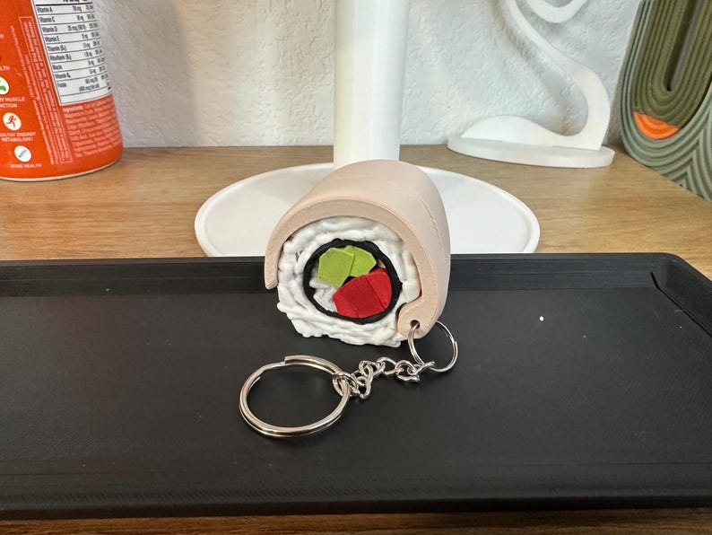 Sushi Roll Keychain: Pill Box, Jewelry Keeper - Forgecore Design - Etsy