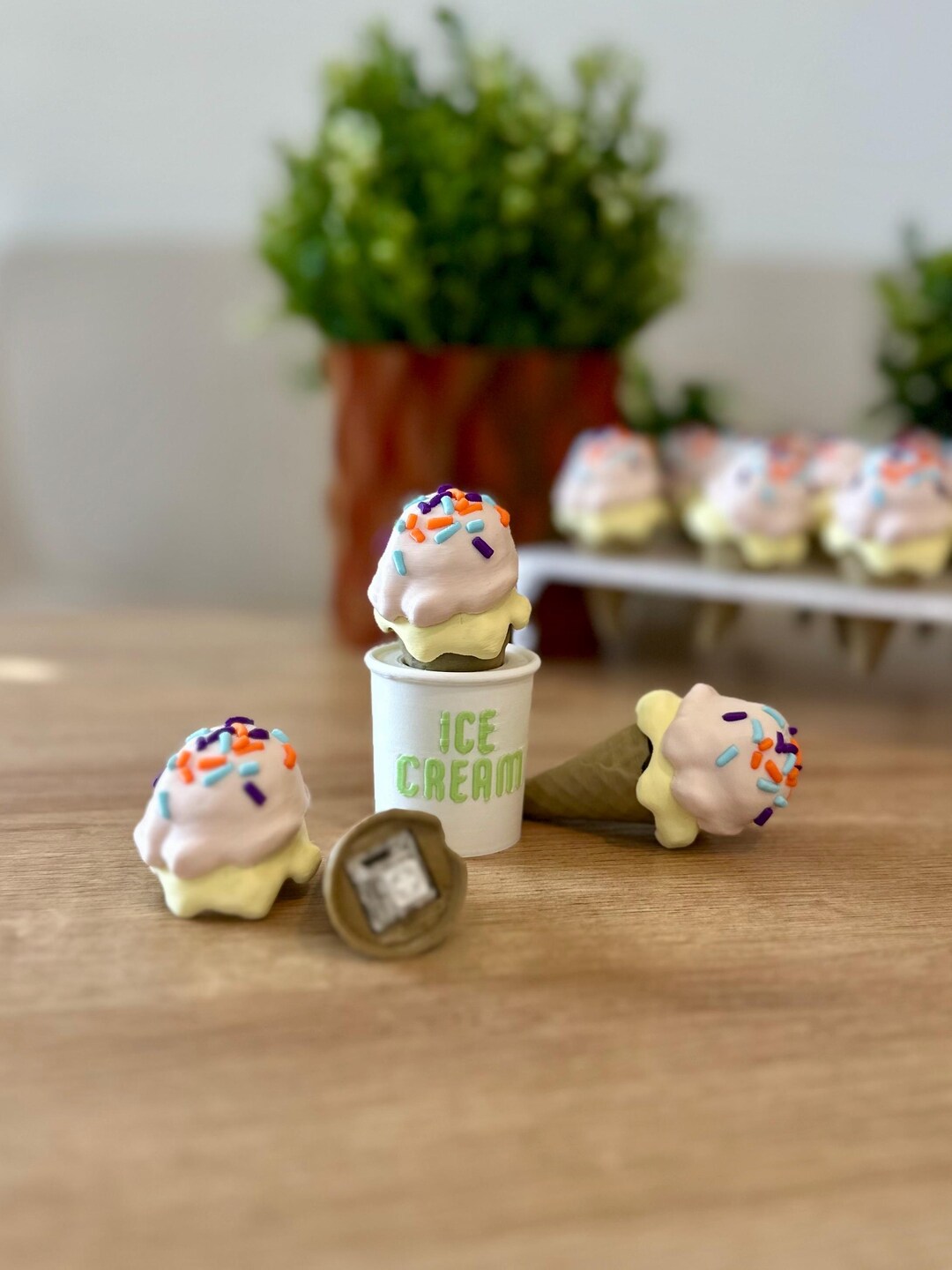 Ice Cream Cone Clicky Food Fidget Toy | Clicky Key Switch Fidget | Desk ...