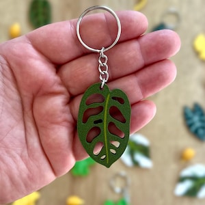 Leaf Keychains | Ginkgo | Alocasia | Monstera | Clover | 3D Printed ...