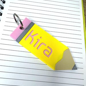 Personalized Pencil Name Tag: Custom Backpack Tag - Etsy