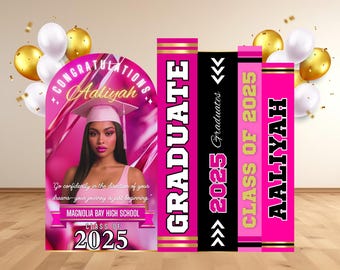 Custom Graduation Decor, Graduation Books Editable Canva, Graduate ...