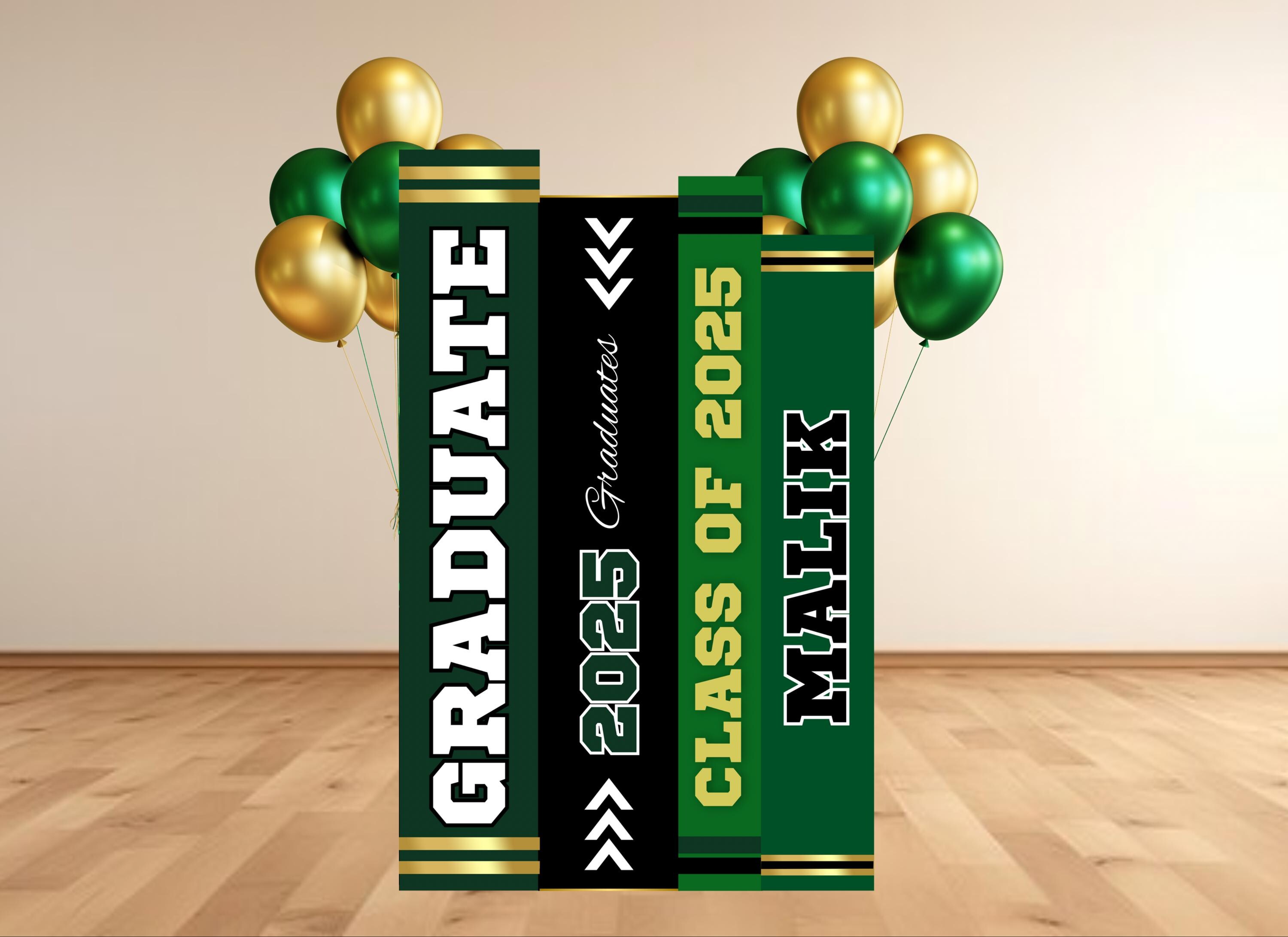 Custom Graduation Decor, Graduation Books Editable Canva, Graduate ...