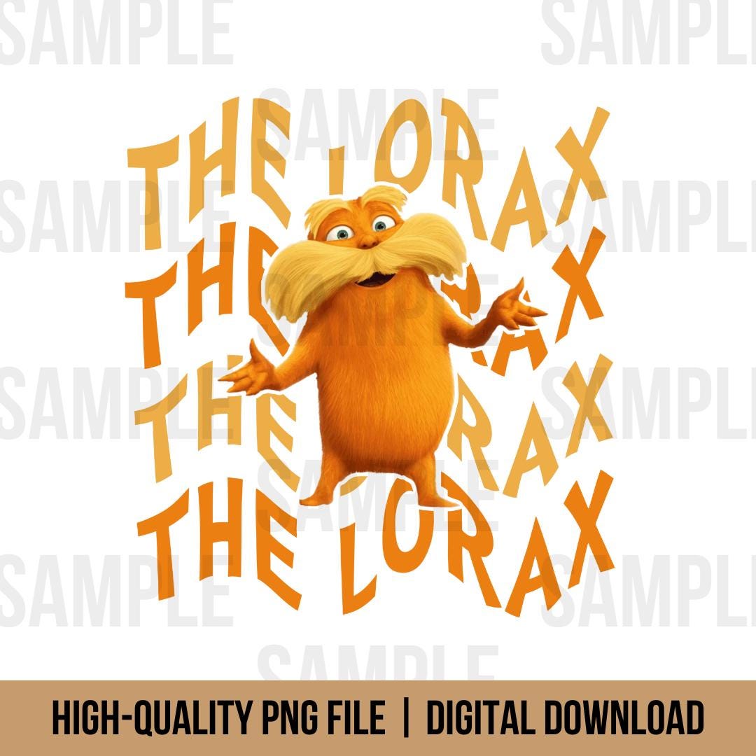 Lorax PNG Bundle DTF Sublimation - Etsy