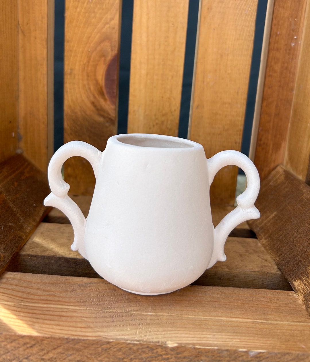 Bisque Double Handle Jar - Etsy