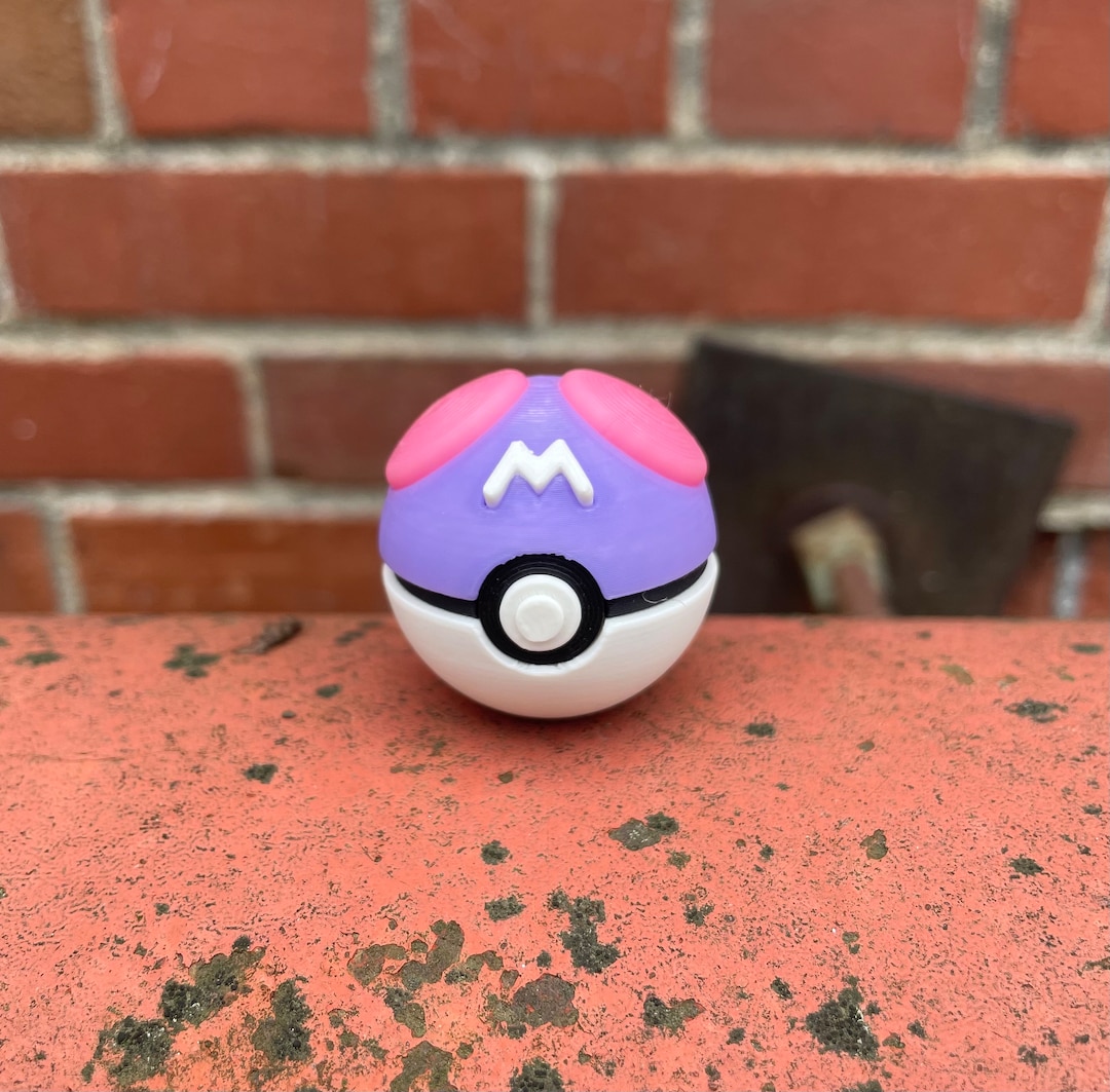 Mini Pokémon Master Ball – 3D Printed Keychain & Collectible - Etsy