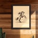 Cowboy Art Print Western Decor Line Art Print Cowboy Poster Eclectic ...