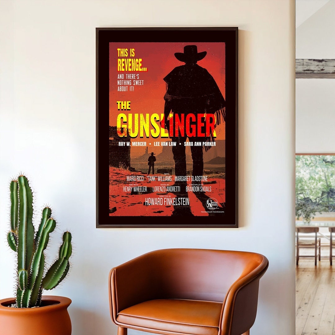 Vintage Western Movie Poster Cowboy Wall Art Western Wall Decor Trendy ...