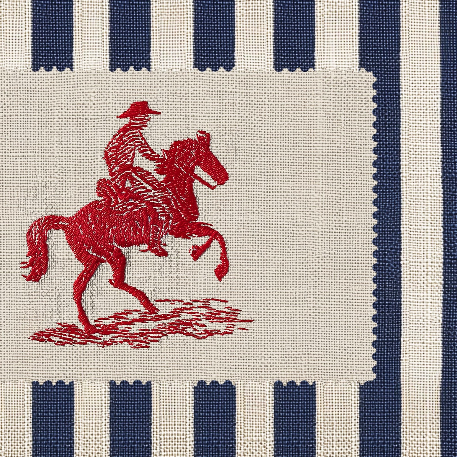 Vintage Cowboy Embroidery Style Art Print: Americana Farmhouse Western ...