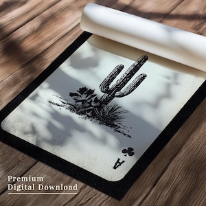 Western Playing Card Wall Art Set Digital Download Ace Playing Card ...