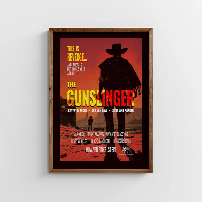 Vintage Western Movie Poster Cowboy Wall Art Western Wall Decor Trendy ...