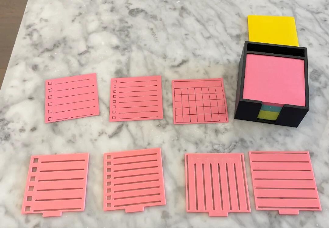 EDC Sticky Note Stencils for Home Office, Desk Buddy and Container Set ...