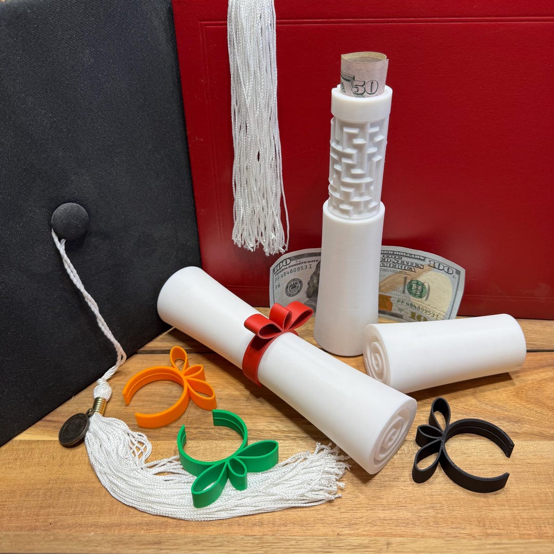 3D Printed Diploma Labyrinth Puzzle: Graduation Cash Gift - Etsy