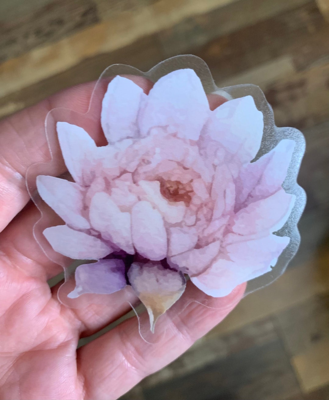 Pink Flower Decal, Sticker, 2.89 Inch X 3.00 Inch Die-cut, Water Bottle ...