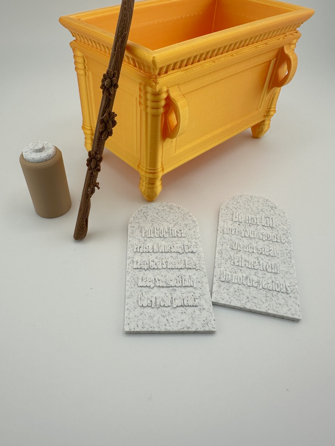Aaron's Rod, Jar of Manna, and the 10 Commandments Tablet Contents From ...