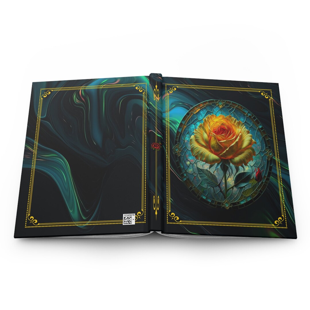 Yellow Rose, Rose Lover, Rose Journal, Notebook, Diary, Gift for Her ...