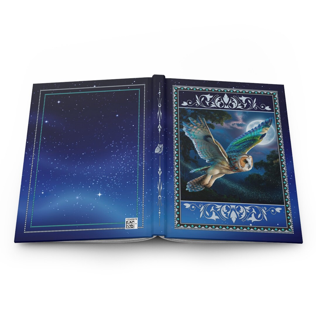 Owl, Night Owl, Owl Flying, Moon, Journal, Owl Lover, Notebook, Diary ...