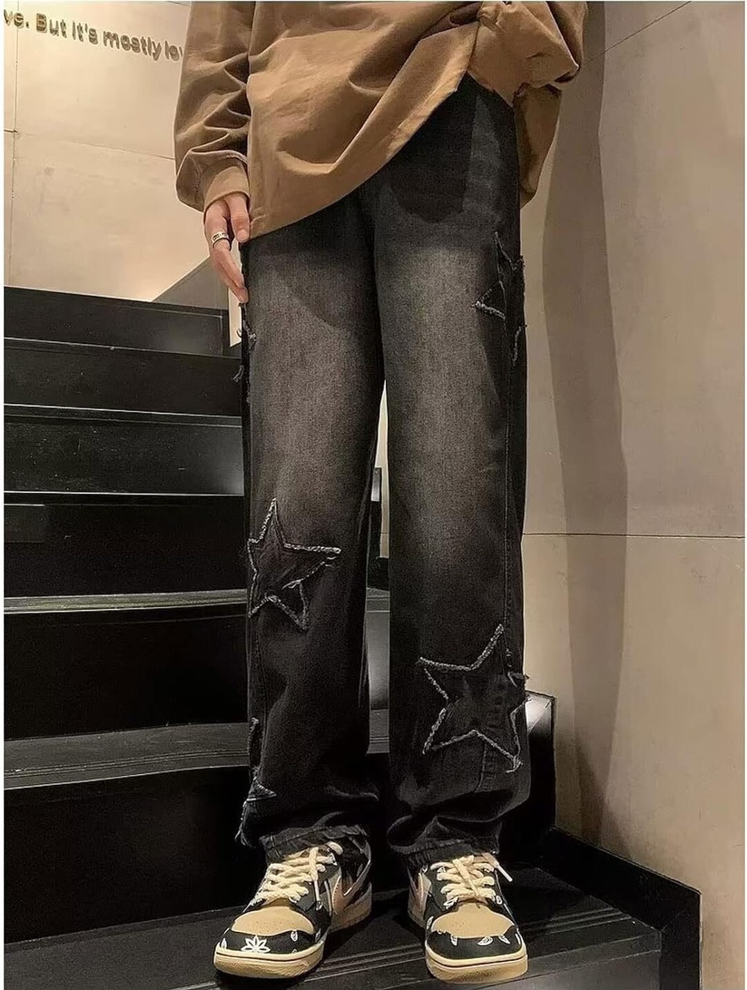 Y2K Jeans Star Embroidery - Etsy