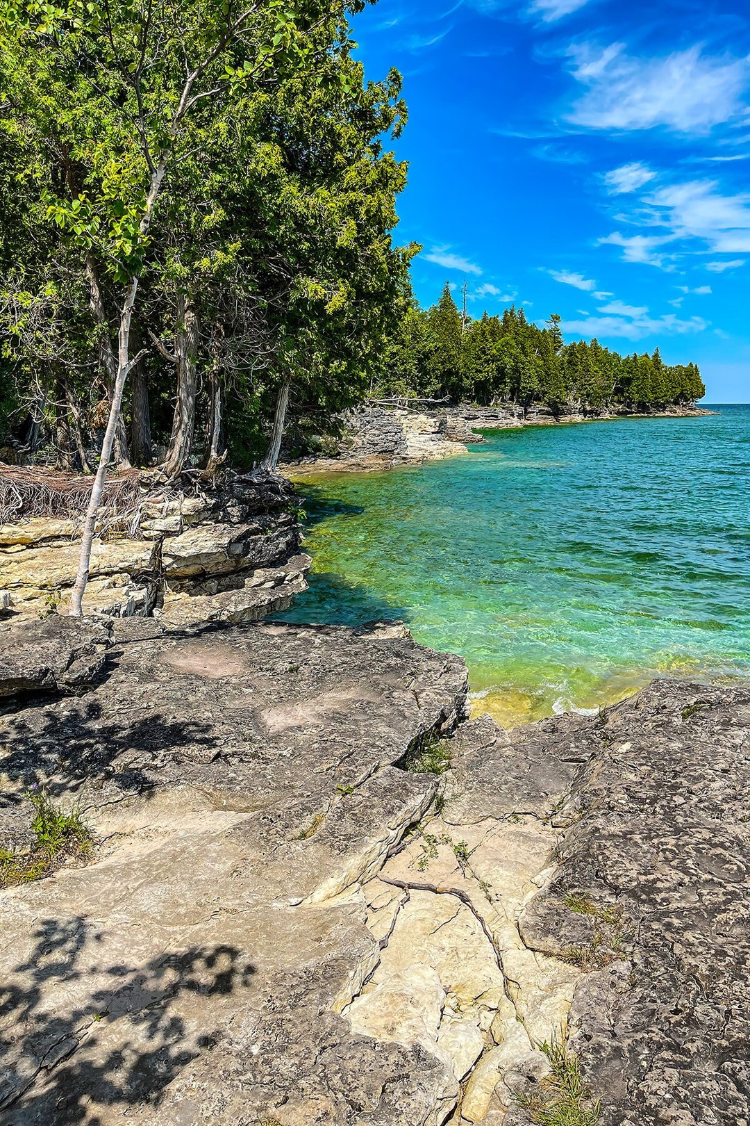 Cave Point Park Shore View in Sturgeon Bay, Door County Wisconsin - Etsy