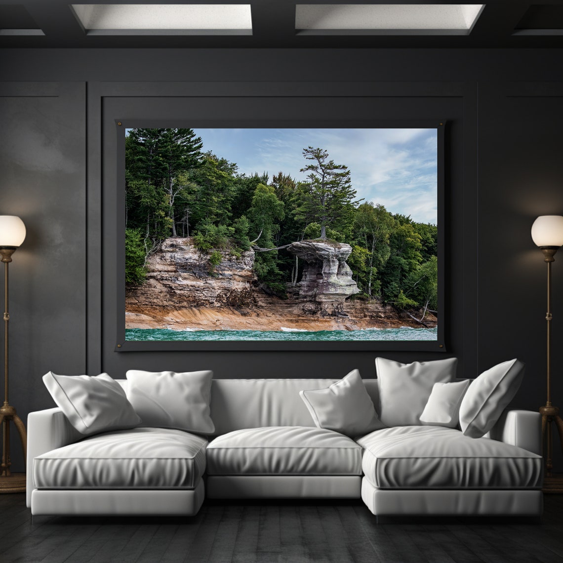 Pictured Rock's Chapel Rock Tree in the Summer, Munising Michigan - Etsy