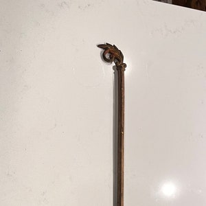 Antique Curtain Rods Swing Arm Art Deco Palm Fronds Ornate Adjustable ...