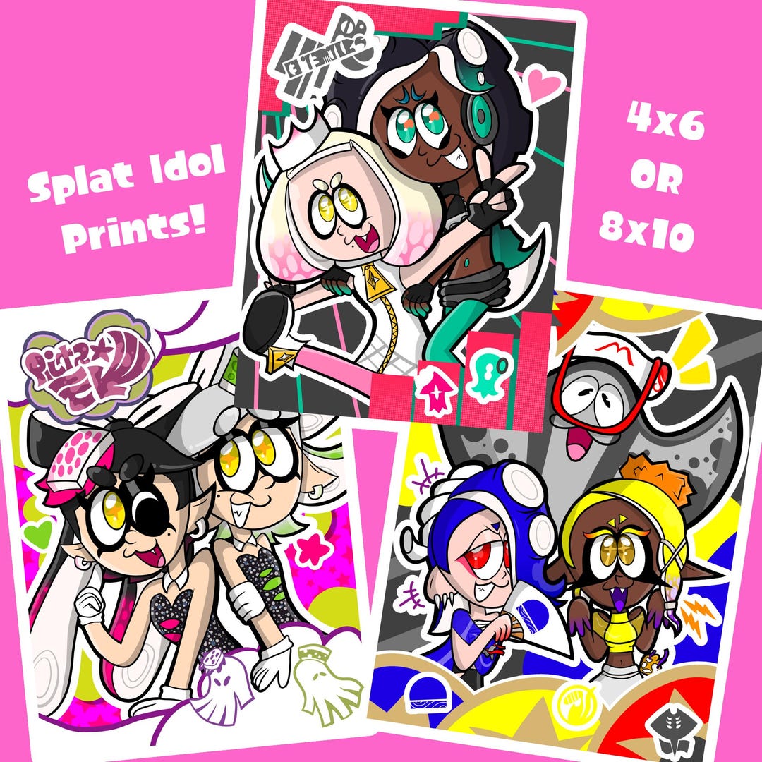 SPLATOON IDOL GROUPS 4x6 or 8x10 Prints - Etsy
