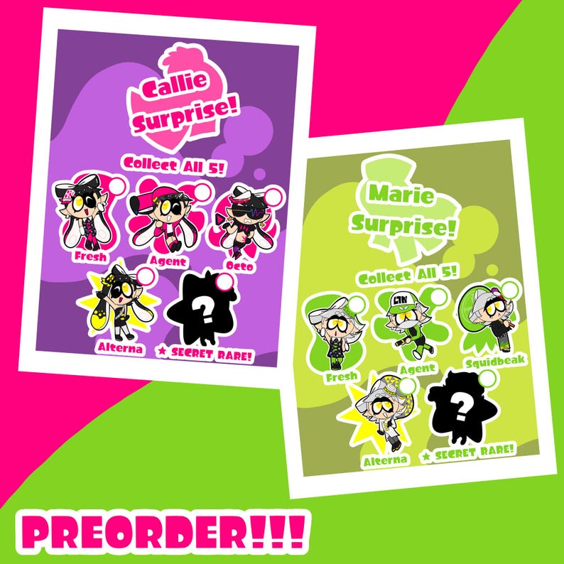 CALLIE/MARIE SURPRISE Mini Keychains Blind Bag Mystery 2 Acrylic Sequin ...