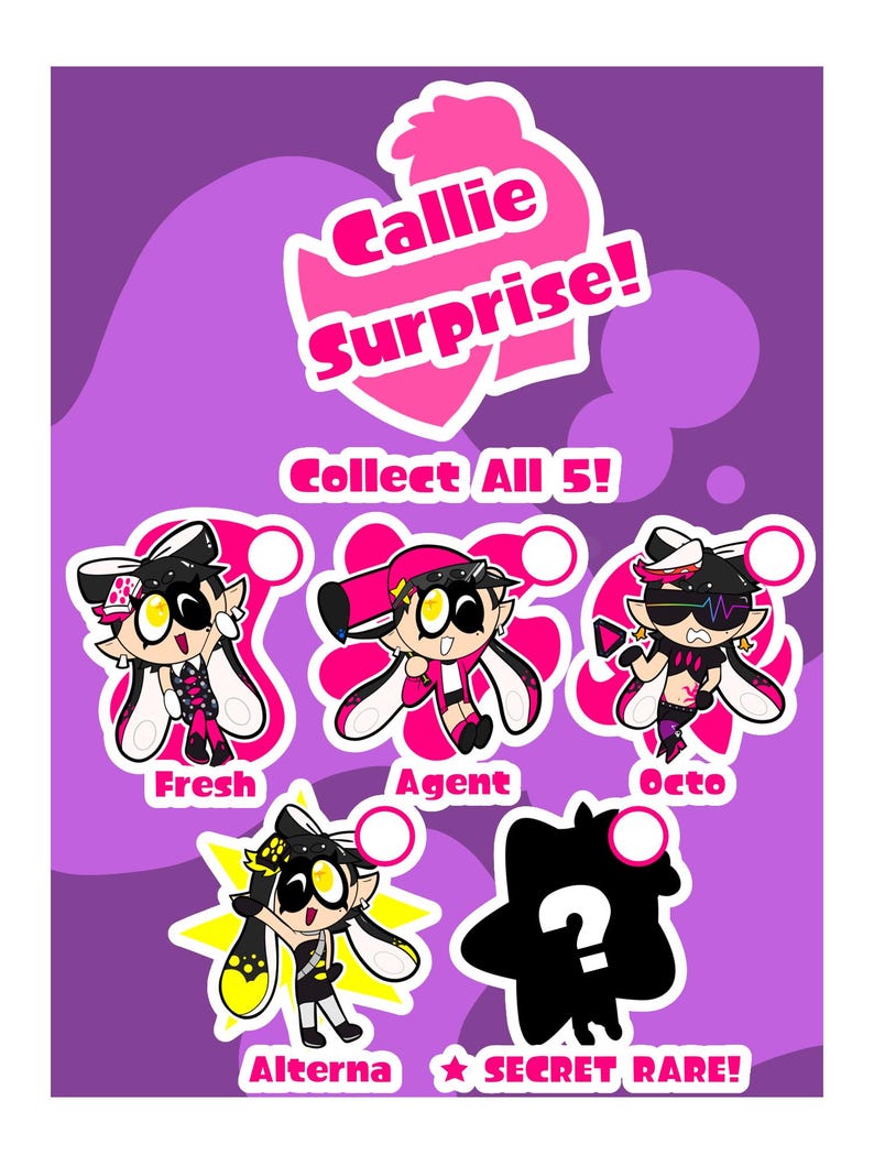 CALLIE/MARIE SURPRISE Mini Keychains Blind Bag Mystery 2 Acrylic Sequin ...