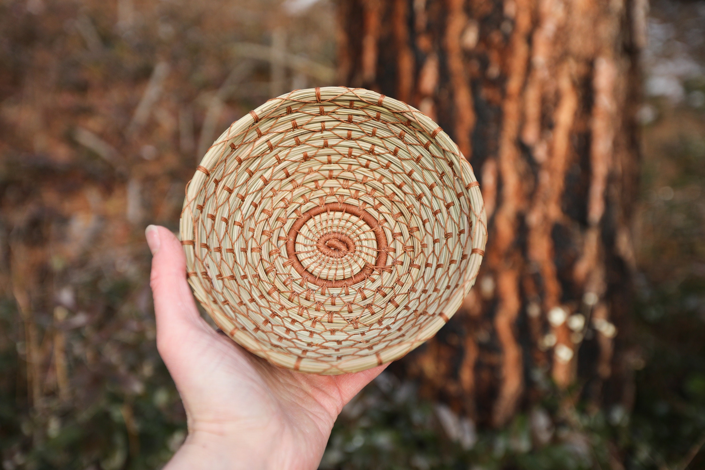 Handmade Pine Needle Basket - Etsy
