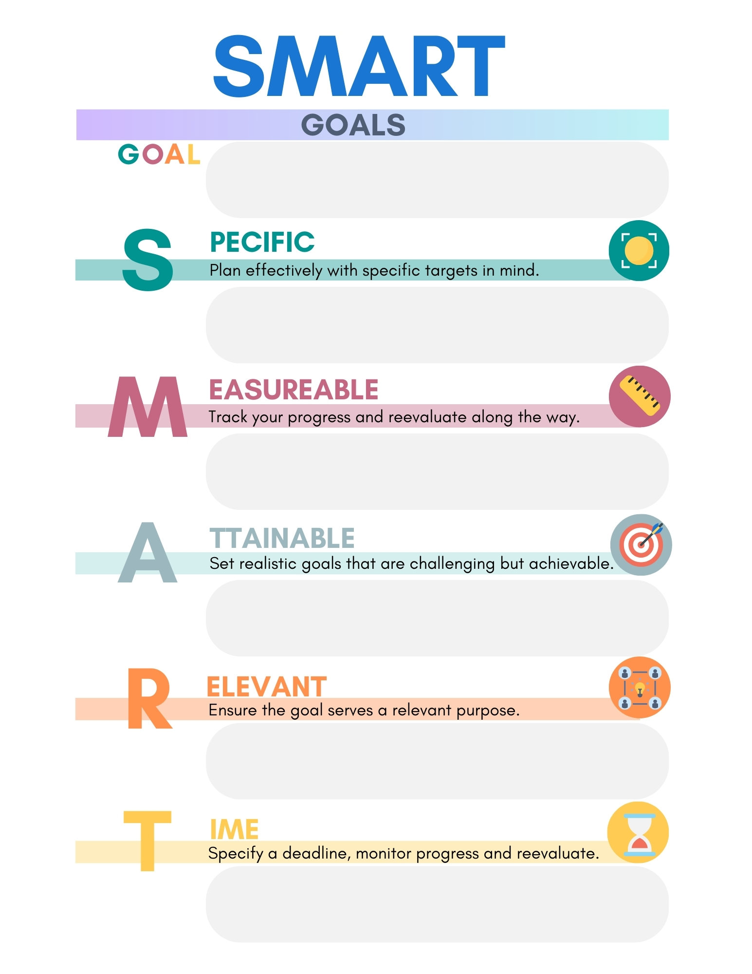 Smart Goals Download, Goal Setting, High Achiever, Productivity ...