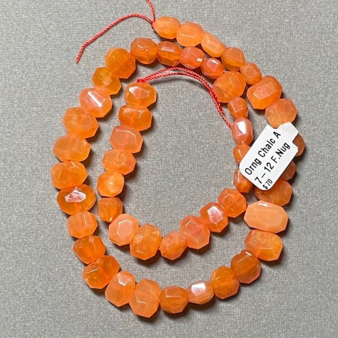 Orange Chalcedony A Grade 7-12 Faceted Nuggets - Etsy