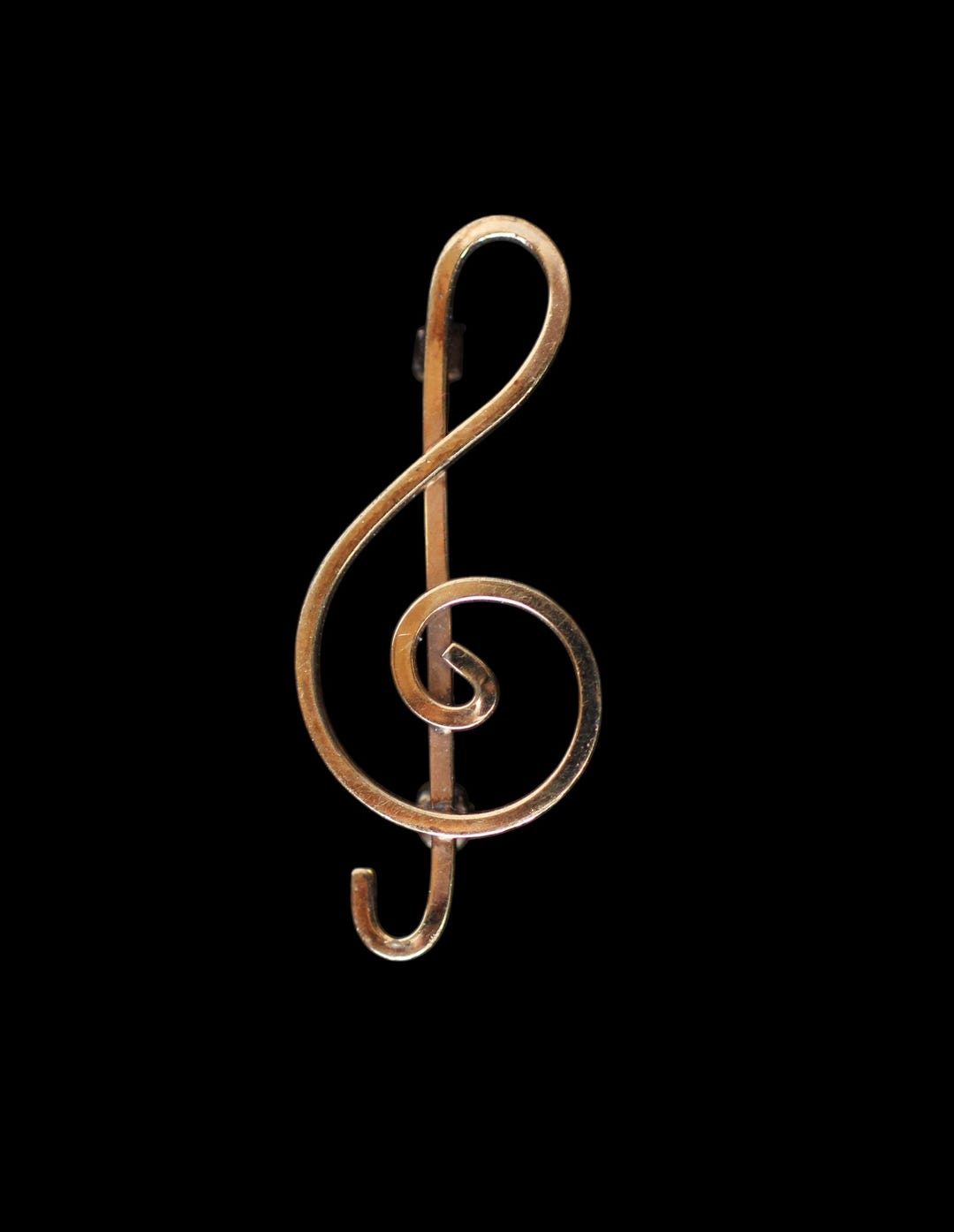 Vintage Treble Clef Music 12K Gold Filled Brooch Pin - Etsy