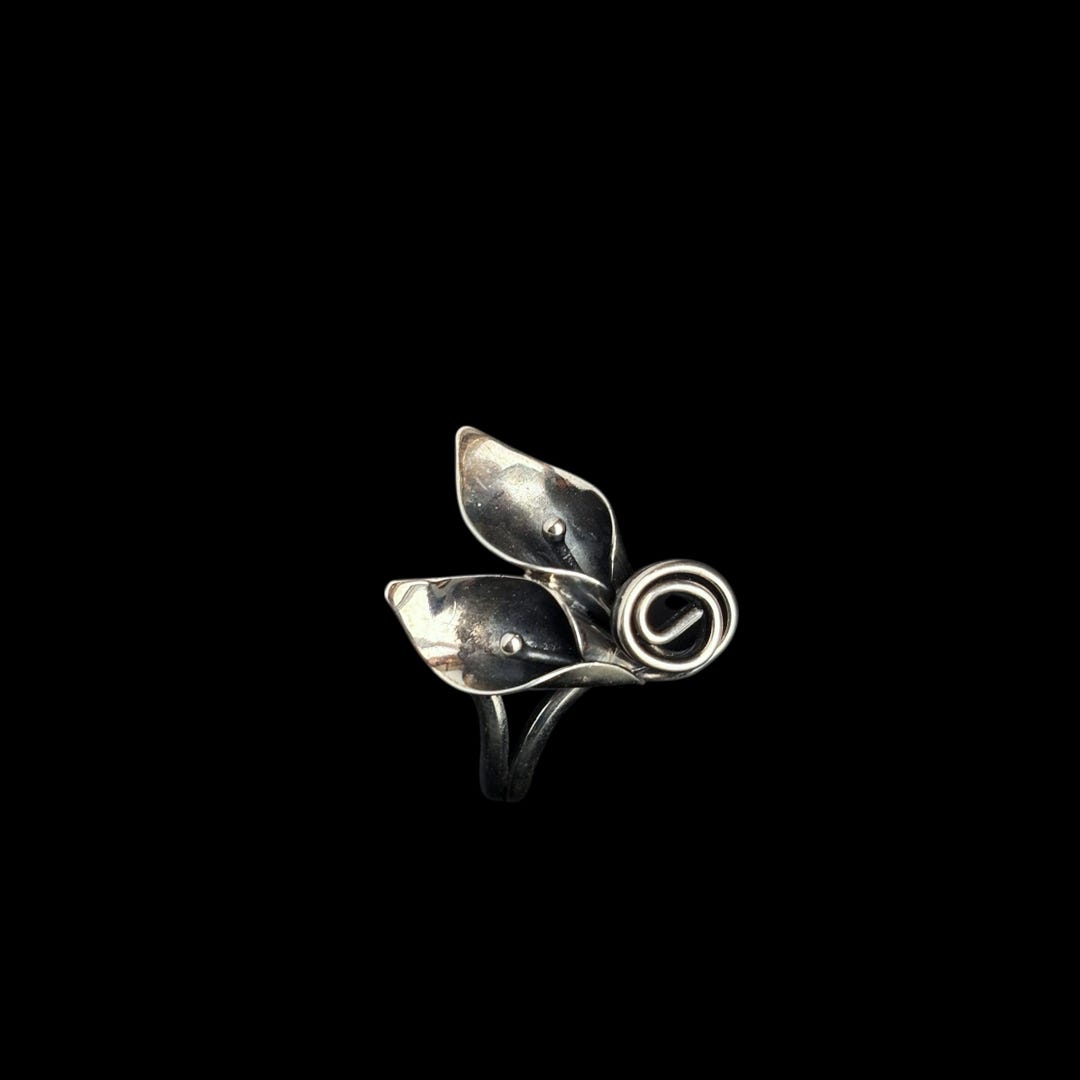 Vintage Stuart Nye Sterling Silver Calla Lily Ring – Adjustable 6.5–7.5 ...