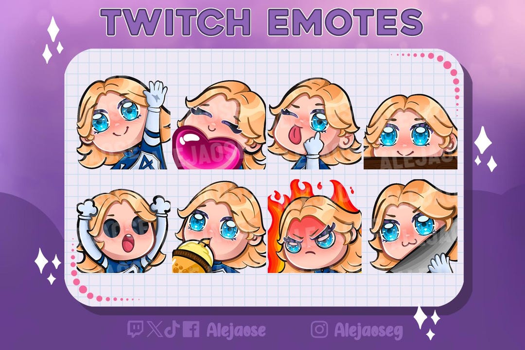 Invisible Woman Emotes From Marvel Rivals for Twitch/discord - Etsy
