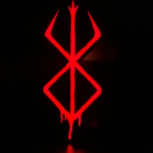 Berserk LED Sign | Wall Decor | Brand of Sacrifice | Anime | Gut ...